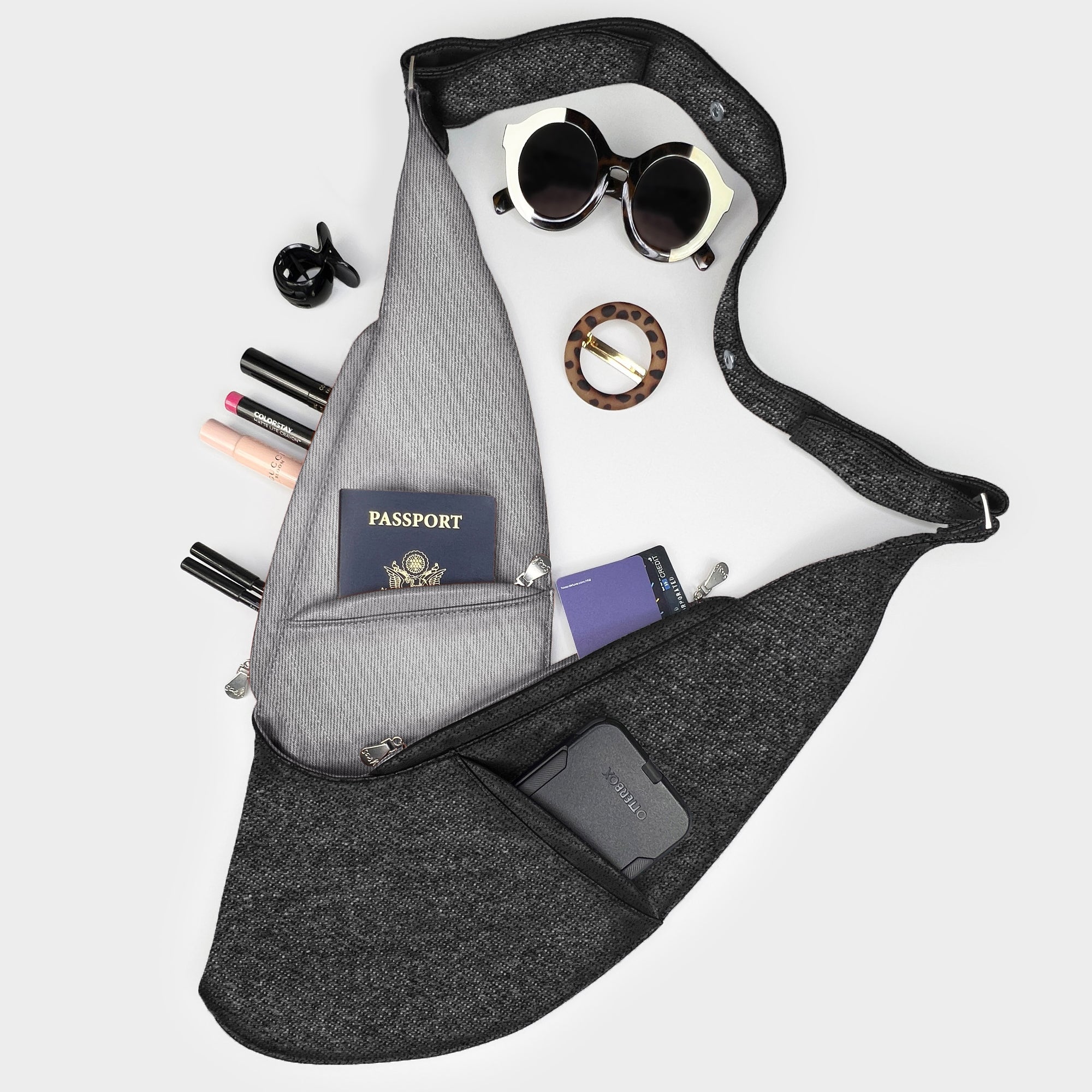 Stone Denim Cloth Sash Bag - Classic